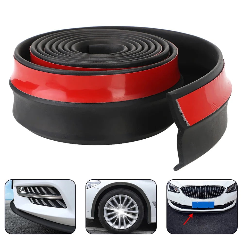 2.5M Car Front Bumper Lip Splitter Body Spoiler Chin Skirt Black ...