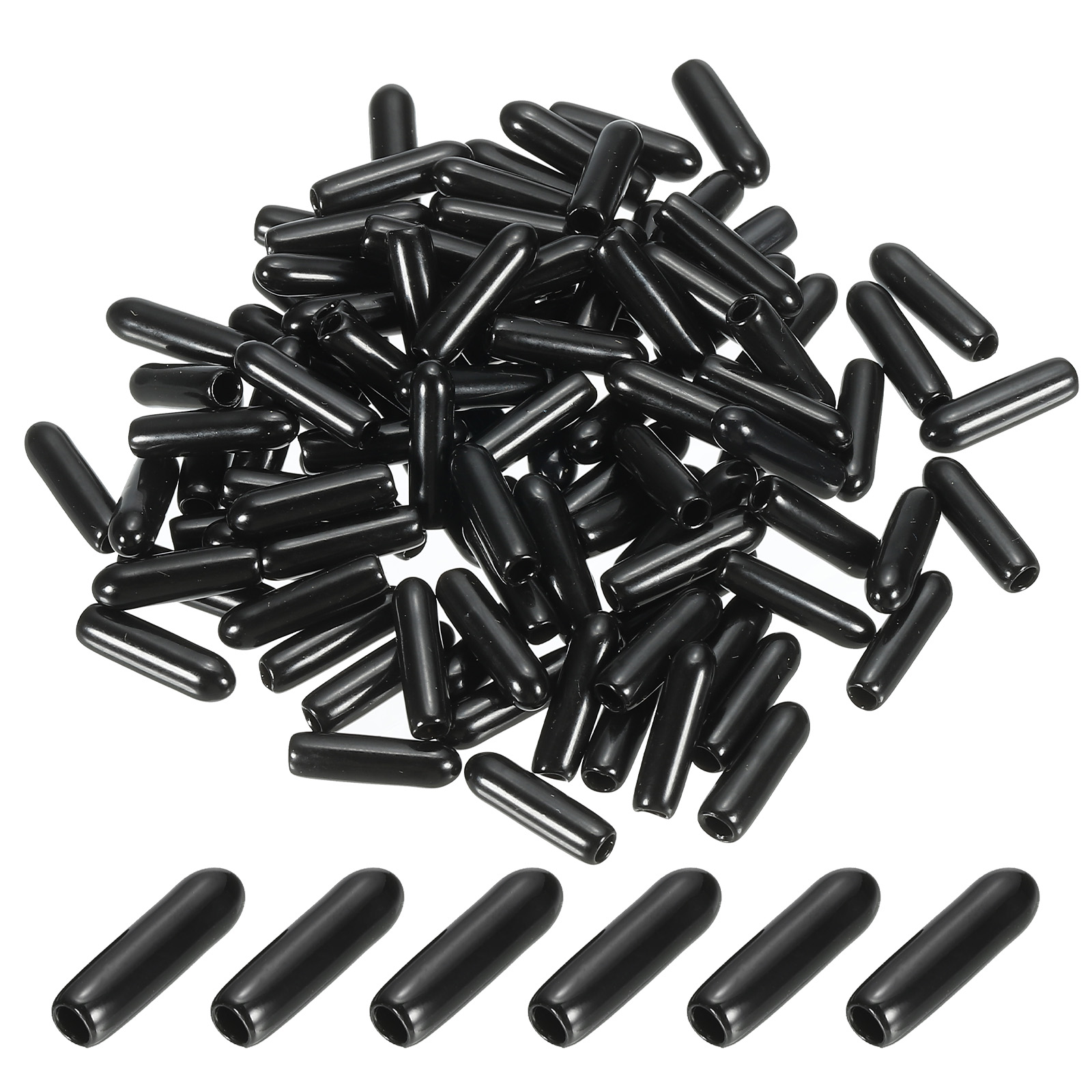 2.5MM Vinyl Rubber End Caps, 150 Pack Round Bolt Screw Covers Caps for ...