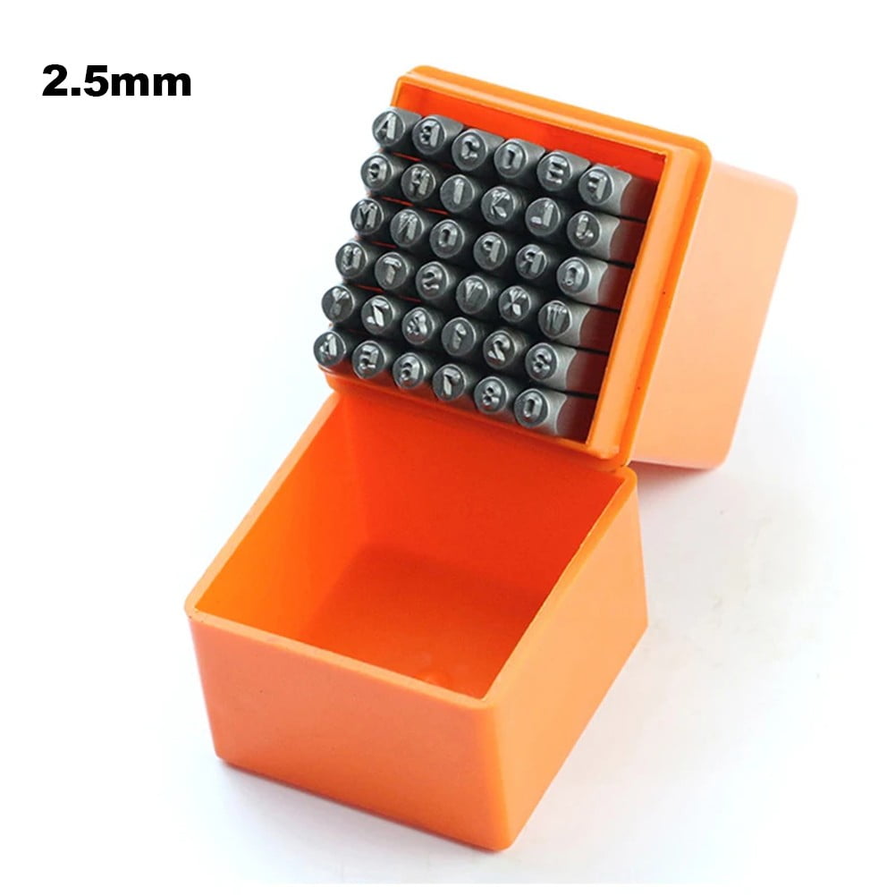 2-5Mm Stainless Steel Alphanumeric Stamp Hole Punch Set Leather Craft ...