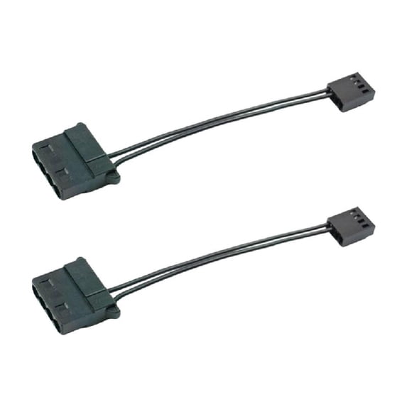 2/5PCS 4pin Fan Adapter Cables 10cm PVC Stable Power for PC Cooling ...