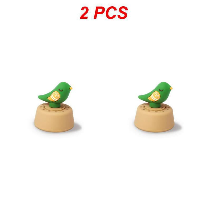 2/5PCS Bird Timer Reminder Countdown Stopwatch Alarm 60 Minute Kitchen ...