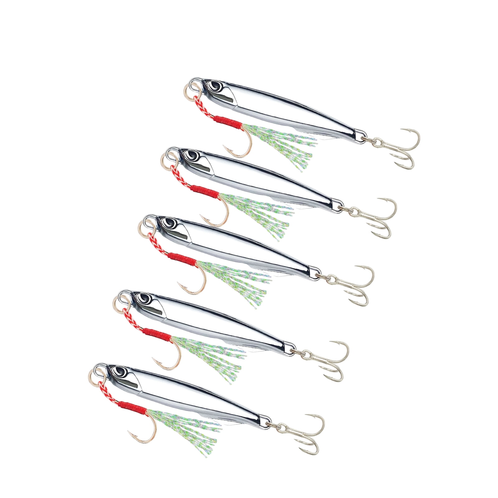 2. 5Pcs Heavy Duty Fishing Baits Hard Jigs Spinner Spoon Lure Slow ...