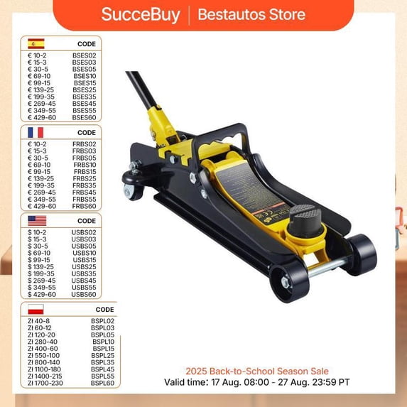 2.5T Floor Hydraulic Jack Pneumatic Low Profile Floor Jack Heavy-Duty ...