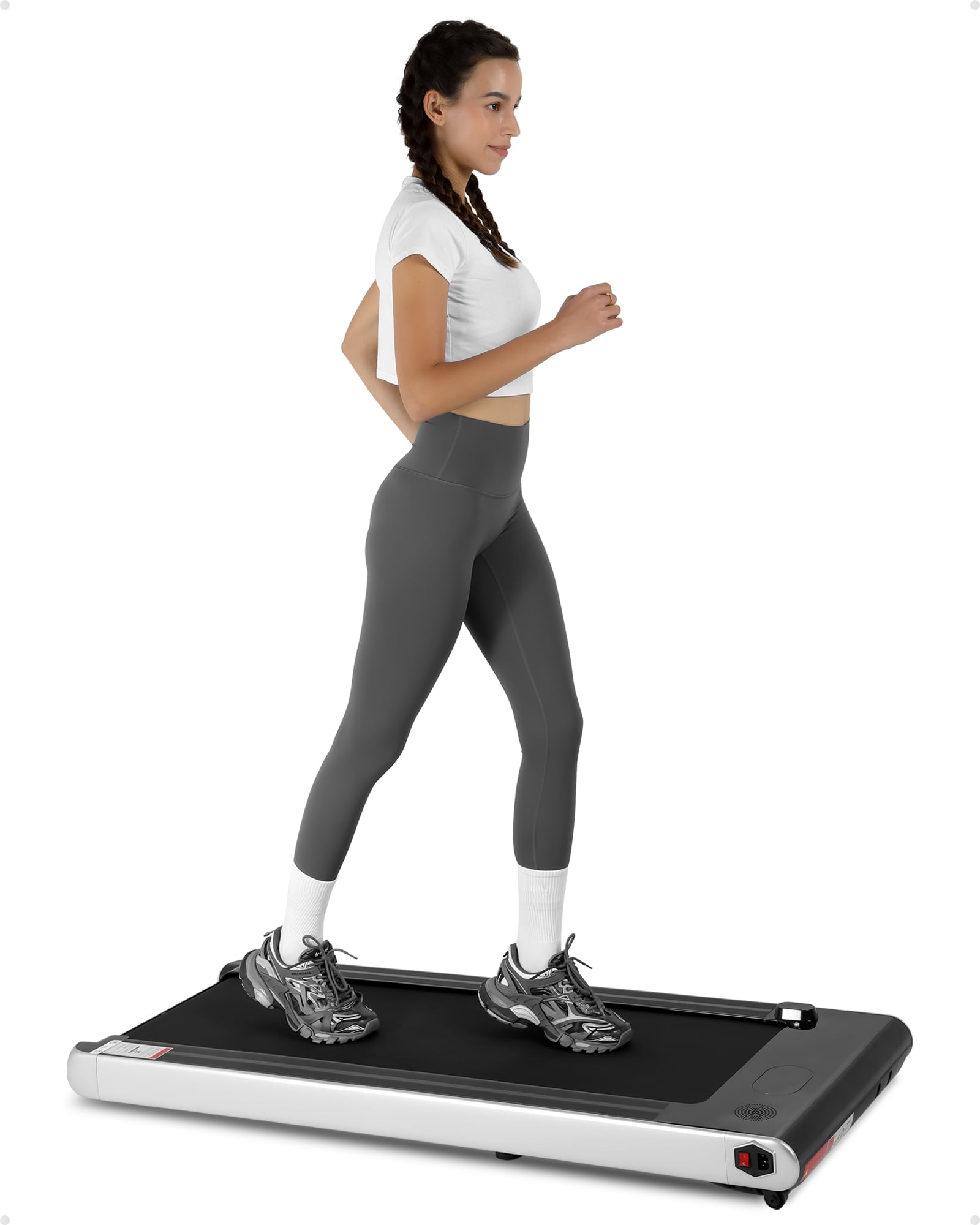 2.5Walking Pad, [0.6-3.8 MPH] [256 LBS] Under Desk Treadmill, [Plug and ...