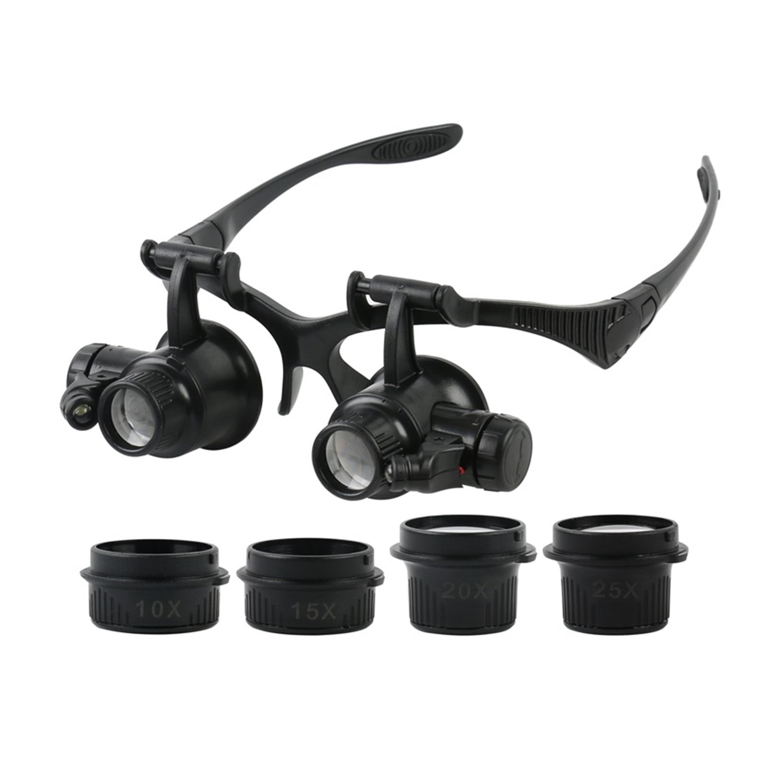 2.5X 4X 6X 8X 10X 15X 20X 25X Pocket Microscope Spectacle LED ...