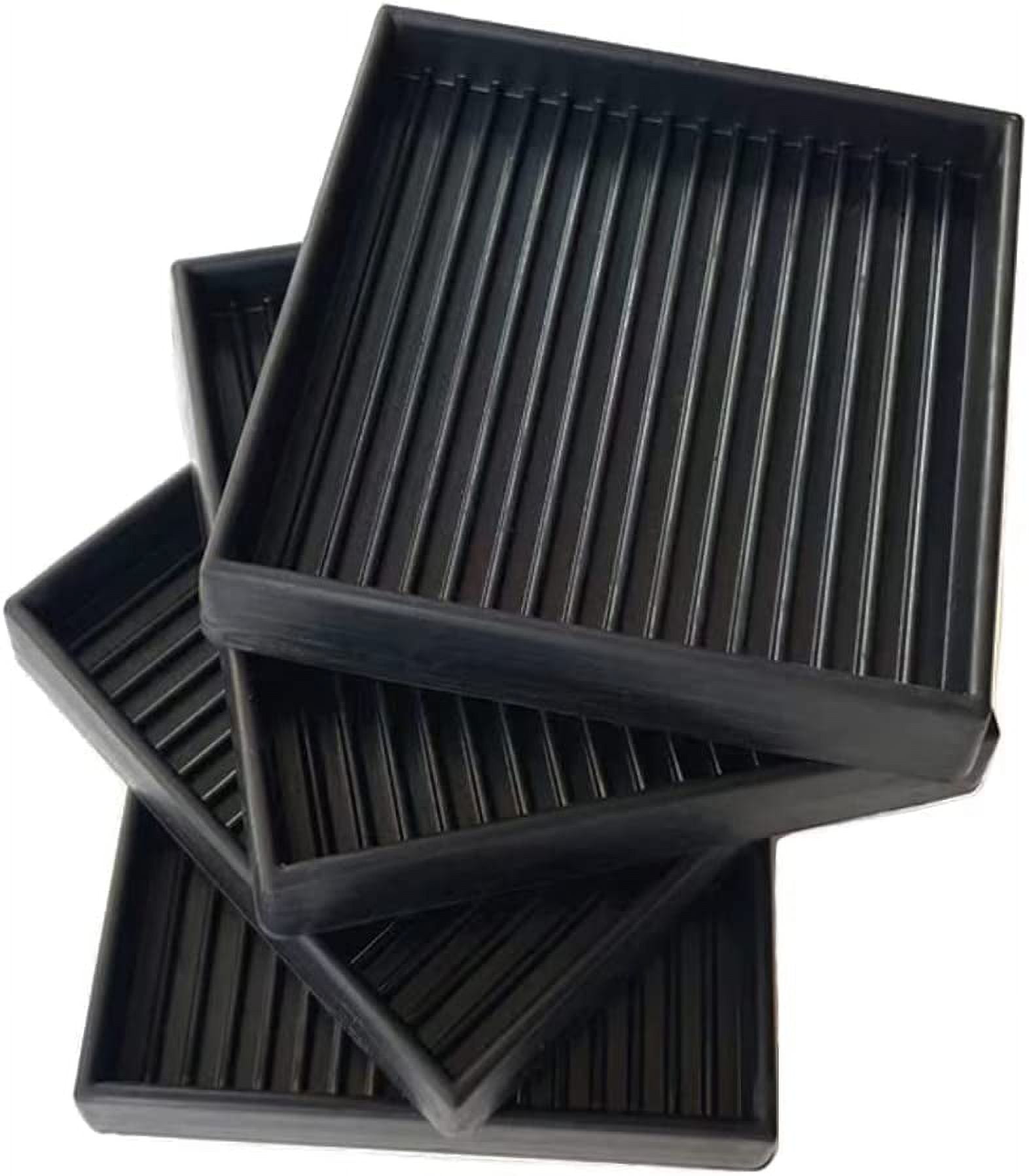2.5X2.5 Square Rubber Furniture Caster Cups, Artrylin Caster Cups with ...