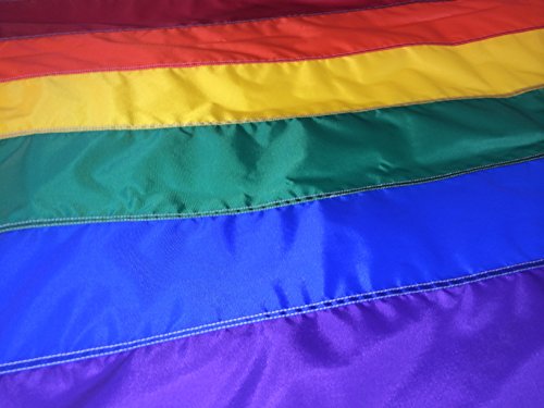 2, 5X4 Ft Deluxe Rainbow Gay Pride Flag With Pole Sleeve And Leather ...