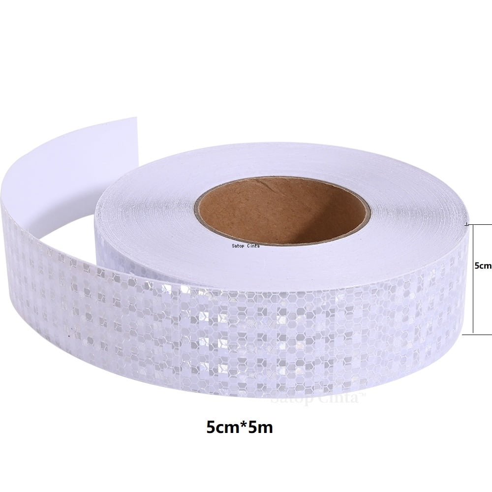 2.5cm/5cm/10cm/15cm/20cm*5M Reflective Car Stickers Shiny White ...