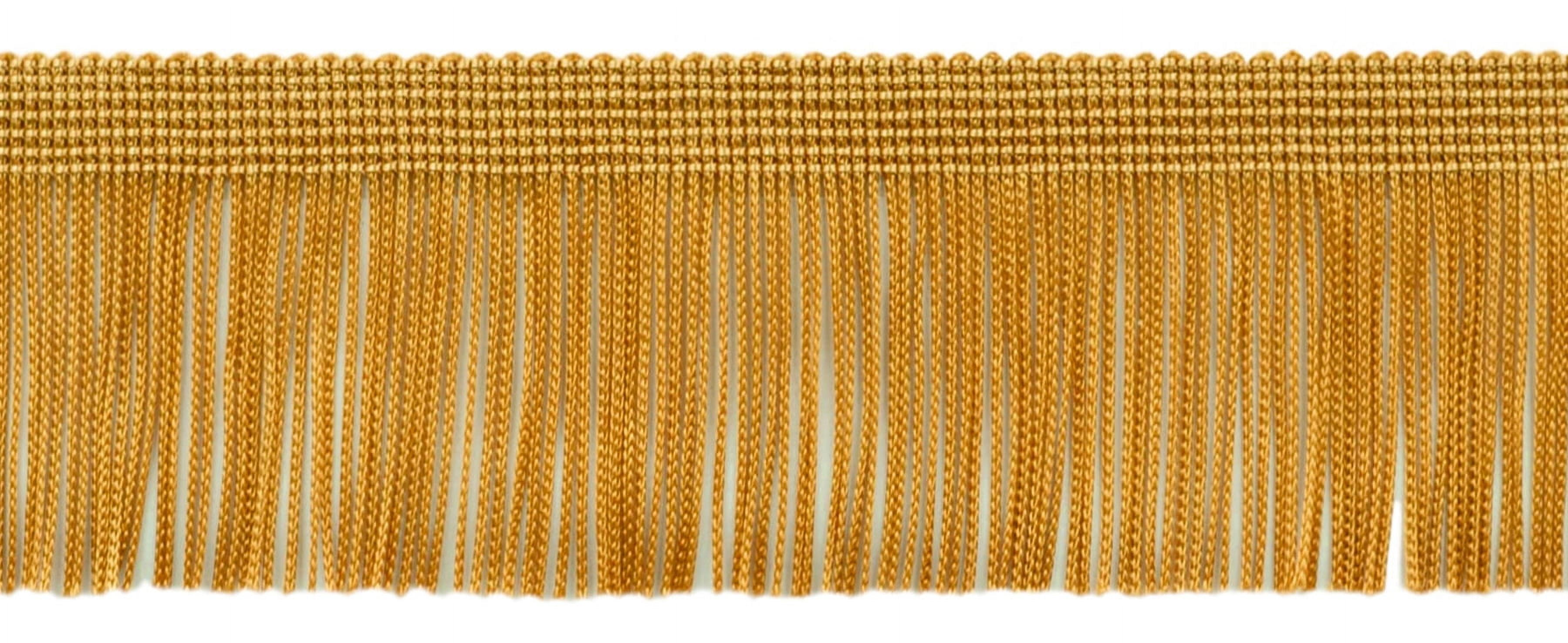 2" (5cm) Chainette Fringe Trim # CF02, Antique Gold #C4 (Dark Yellow ...