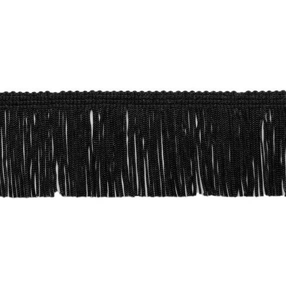 2" (5cm) Chainette Fringe Trim # CF02,, Pure Black #K9 (Jet Black) 11 ...