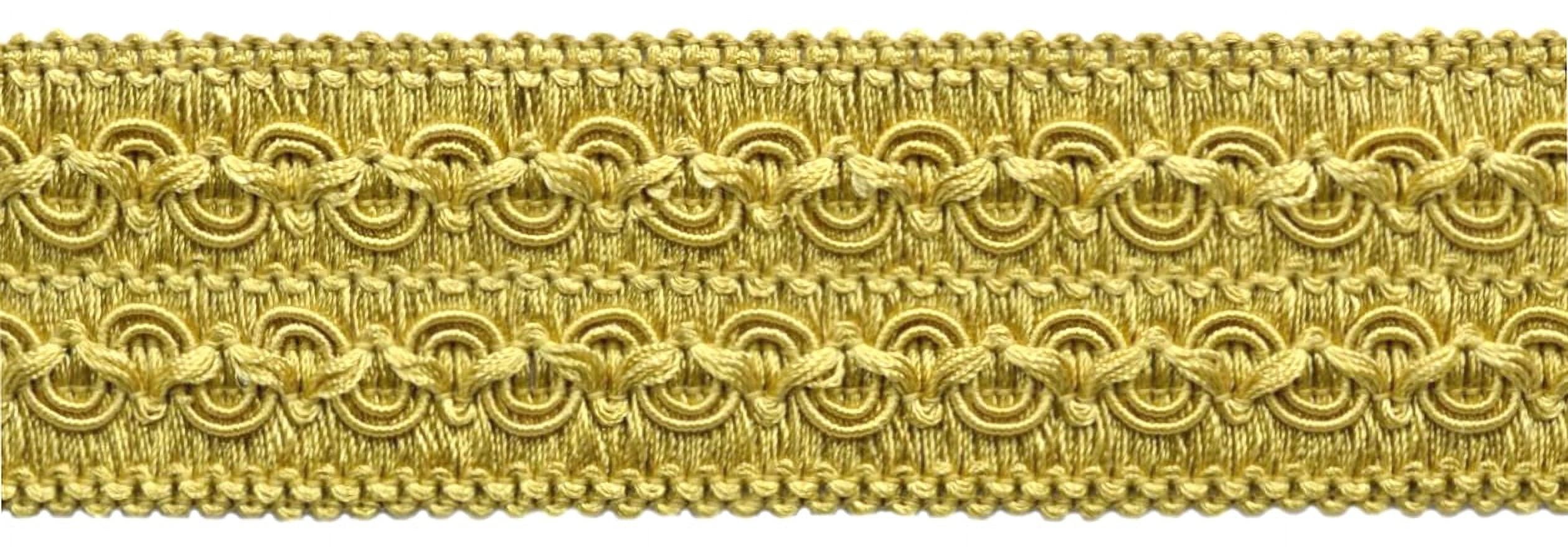2" (5cm) Decorative Gimp Braid Trim # 0200DBLSG, Antique Gold #C4 (Dark ...
