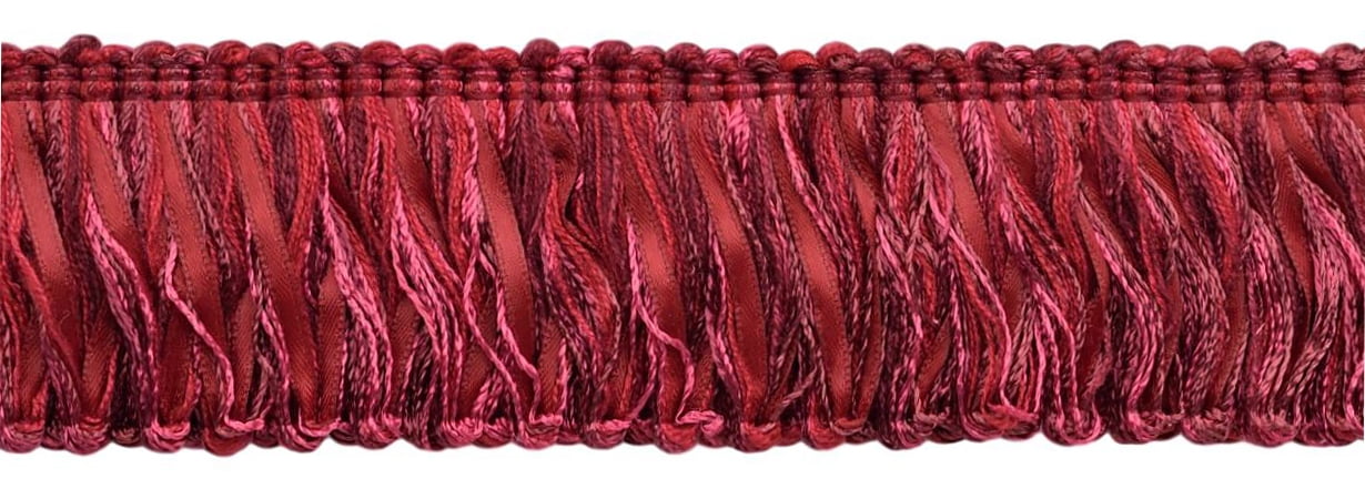 2" (5cm) Heirloom Collection Satin Ribbon Looped Brush Fringe Trim ...