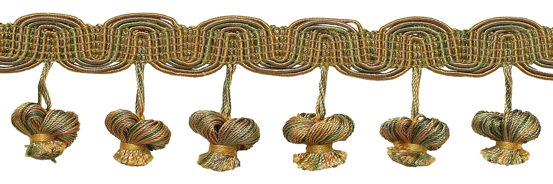 2" (5cm) Imperial Coolection Multi Scroll Header and Onion Tassel ...