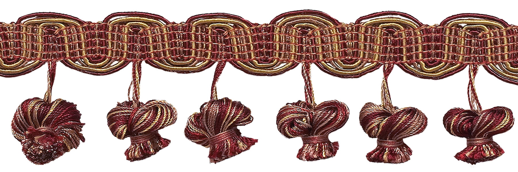 2" (5cm) Imperial Coolection Multi Scroll Header and Onion Tassel ...