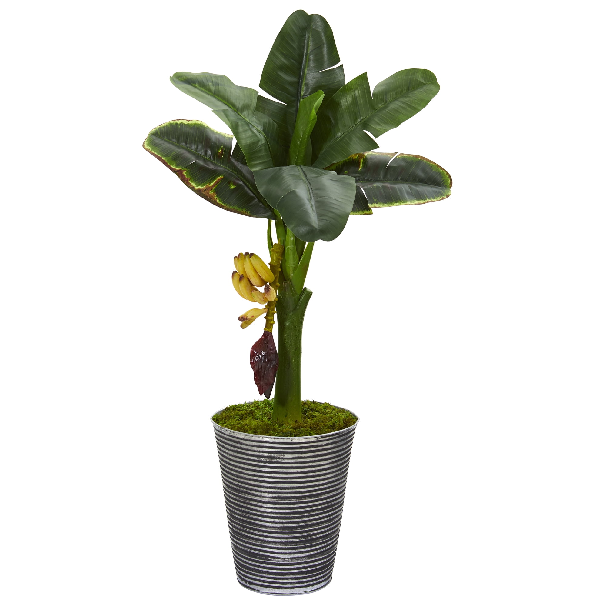 2.5ft. Banana Artificial Tree in Decorative Tin Planter - Walmart.com