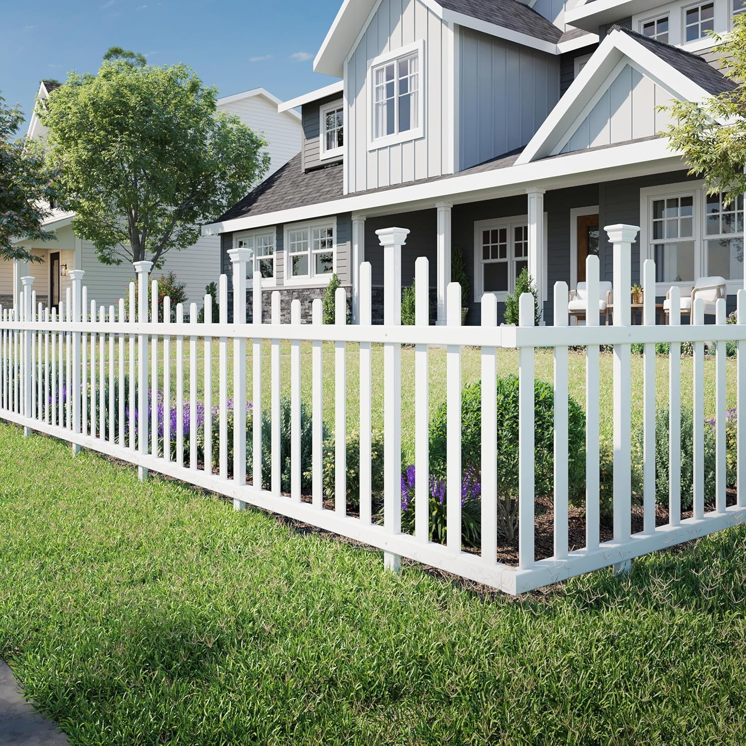 2.5ft H x 4.7ft W (2 Panels) No Dig Zippity Madison Fence Panel Kit, No ...