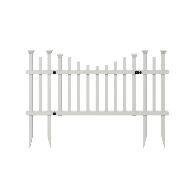 2.5ft H x 5ft W (1 Gate) No Dig Zippity Washington Gate Kit, White ...