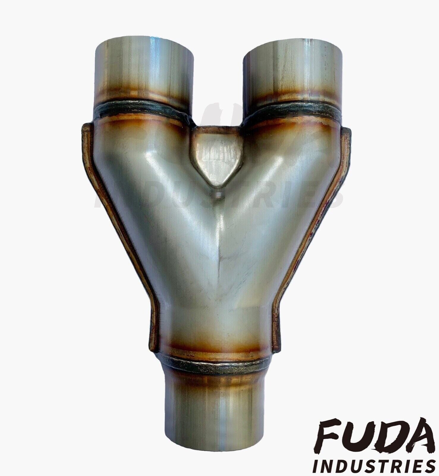 2.5" In & Out Dual Universal Stainless Steel Y Pipe Adapter Exhaust ...