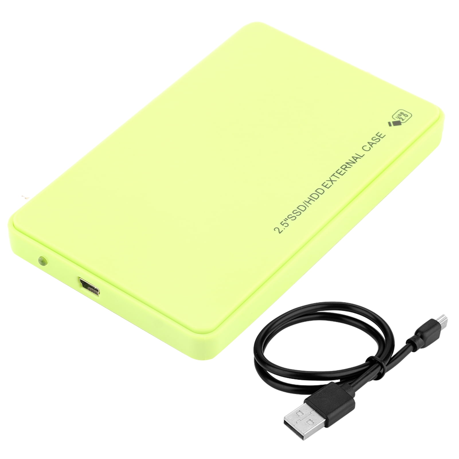 2.5inch SATA SSD External Enclosure USB 2.0 Hard Drive Case (Green ...