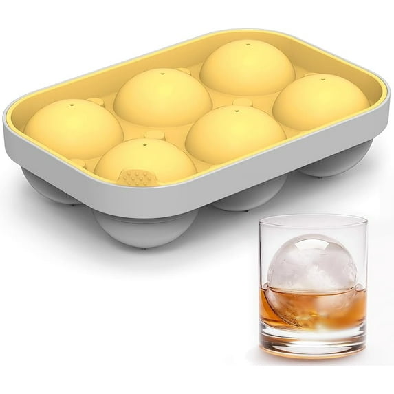 2.5inch Spherical Ice Ball Tray For Whiskey, Big Ice Freezer Mold for ...