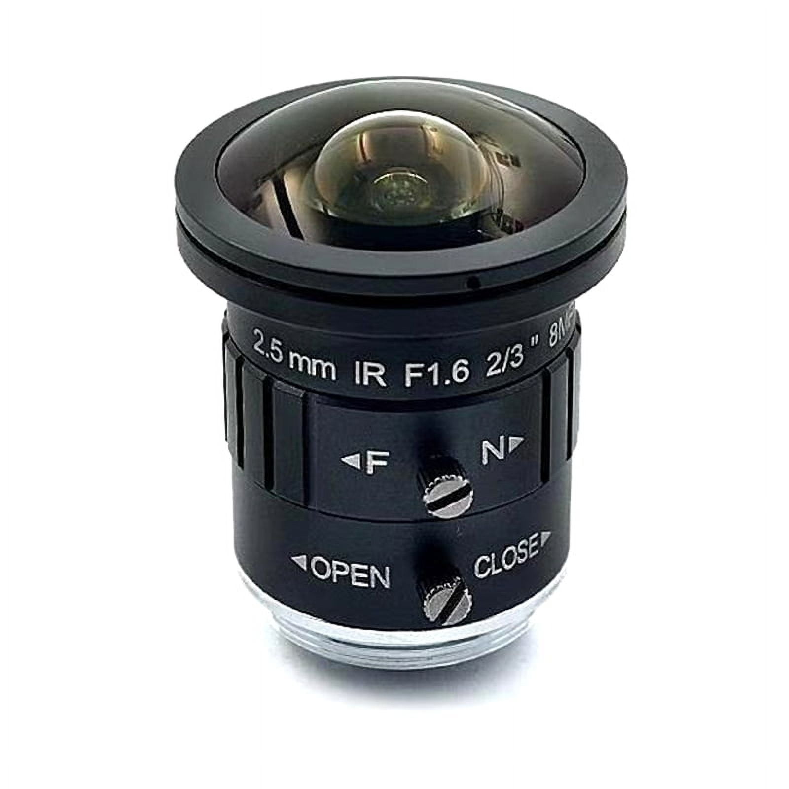 2.5mm 4K 8MP 2/3 Inch F1.6 IR Fisheye Wide Angle View C-S Mount Mono ...