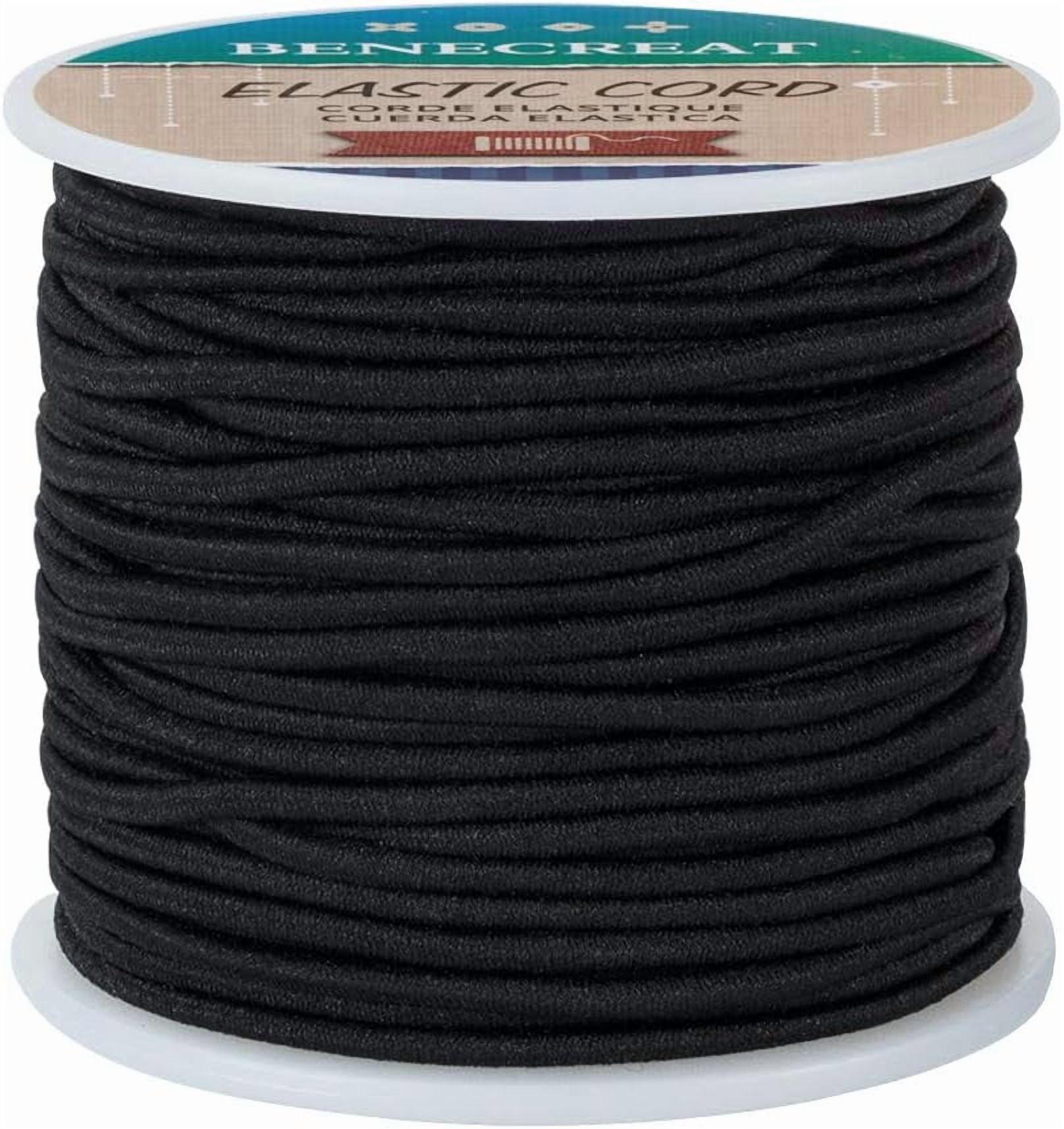 2.5mm Black Elastic Cord 38 Yard Stretch Thread Beading Cord Fabric ...