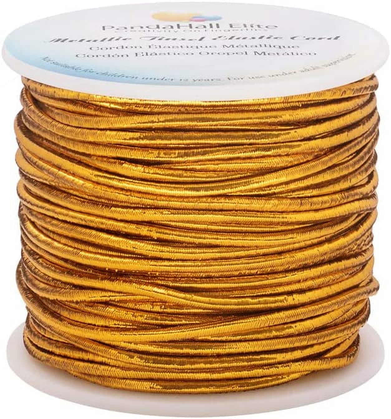 2.5mm Metallic Gold Cord Ribbon Elastic Cords Stretch Ribbon Cord ...