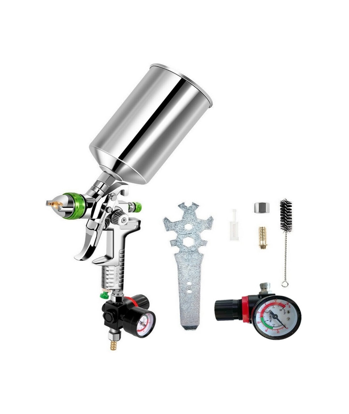 2.5mm Professional Spray Gun Gravity Feed SPRAY GUN Kit With Regulator ...