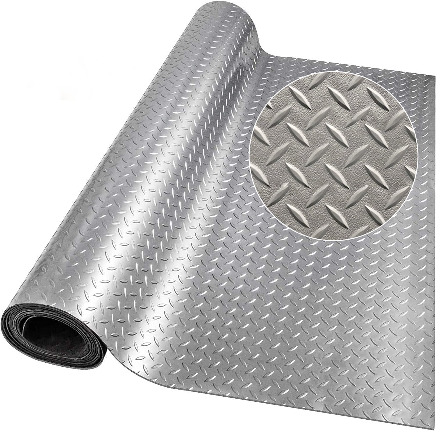 Boshen 2.5mm Thick Heavy Duty PVC Rubber Garage Floor Mat Roll for ...