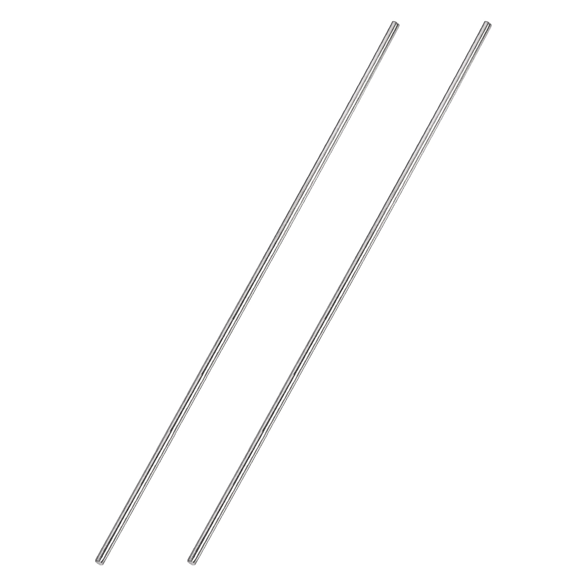 2.5mm x 300mm 304 Stainless Steel Solid Round Rod for DIY Craft - 2Pcs ...