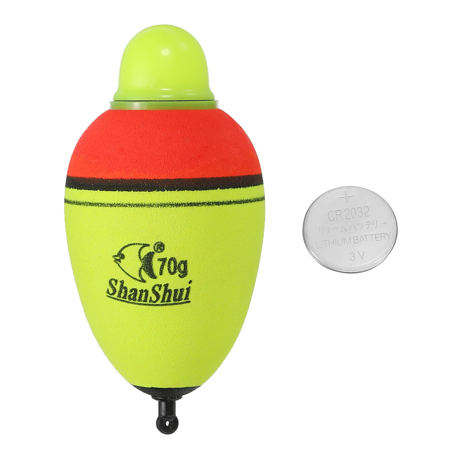 2.5oz Lighted Fishing Slip Bobbers EVA Green Red LED Light Up Fishing ...