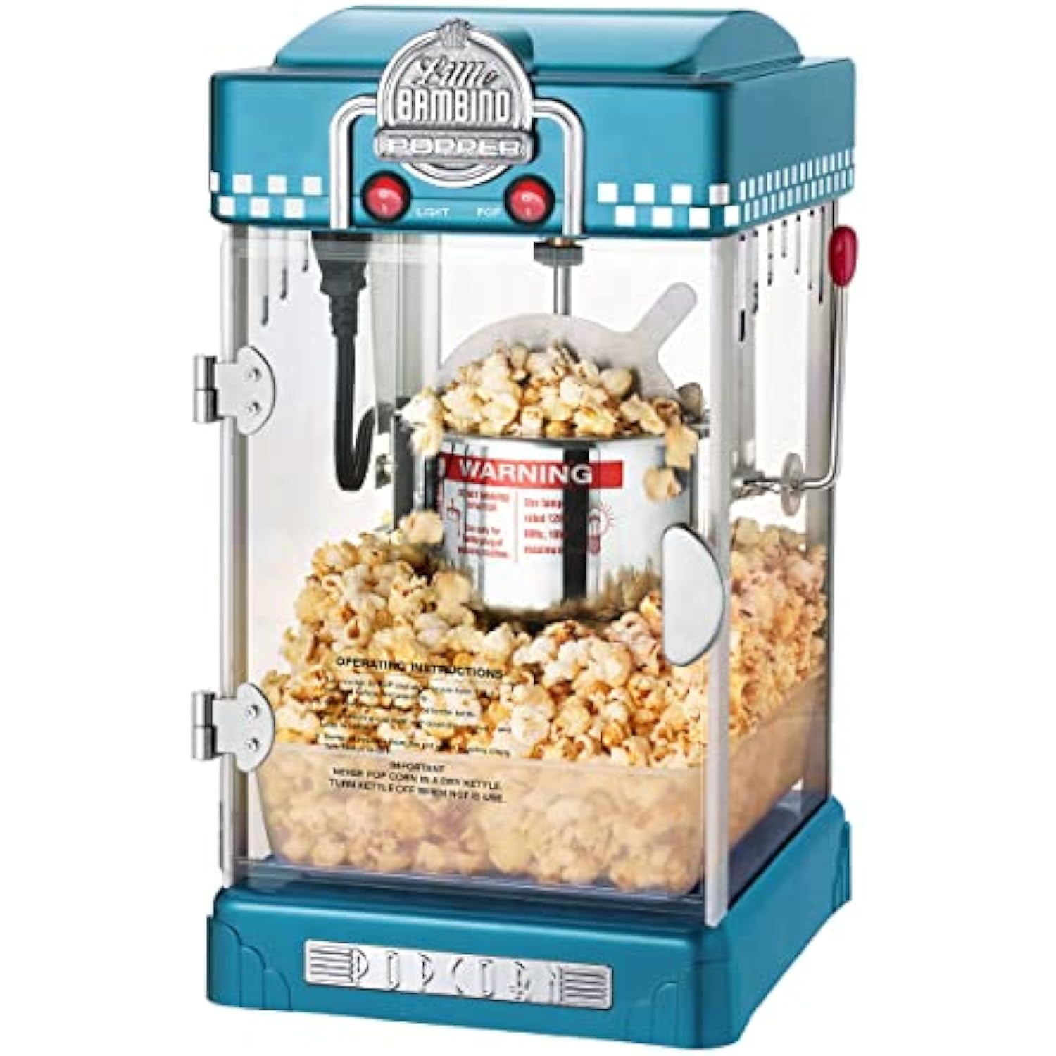 2.5oz Tabletop Movie Theater Popcorn Popper with Stainless-Steel Kettle ...
