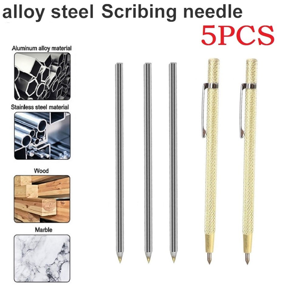 2/5pcs Alloy Scribe Pen Carbide Scriber Pen Metal Wood Glass Tile ...