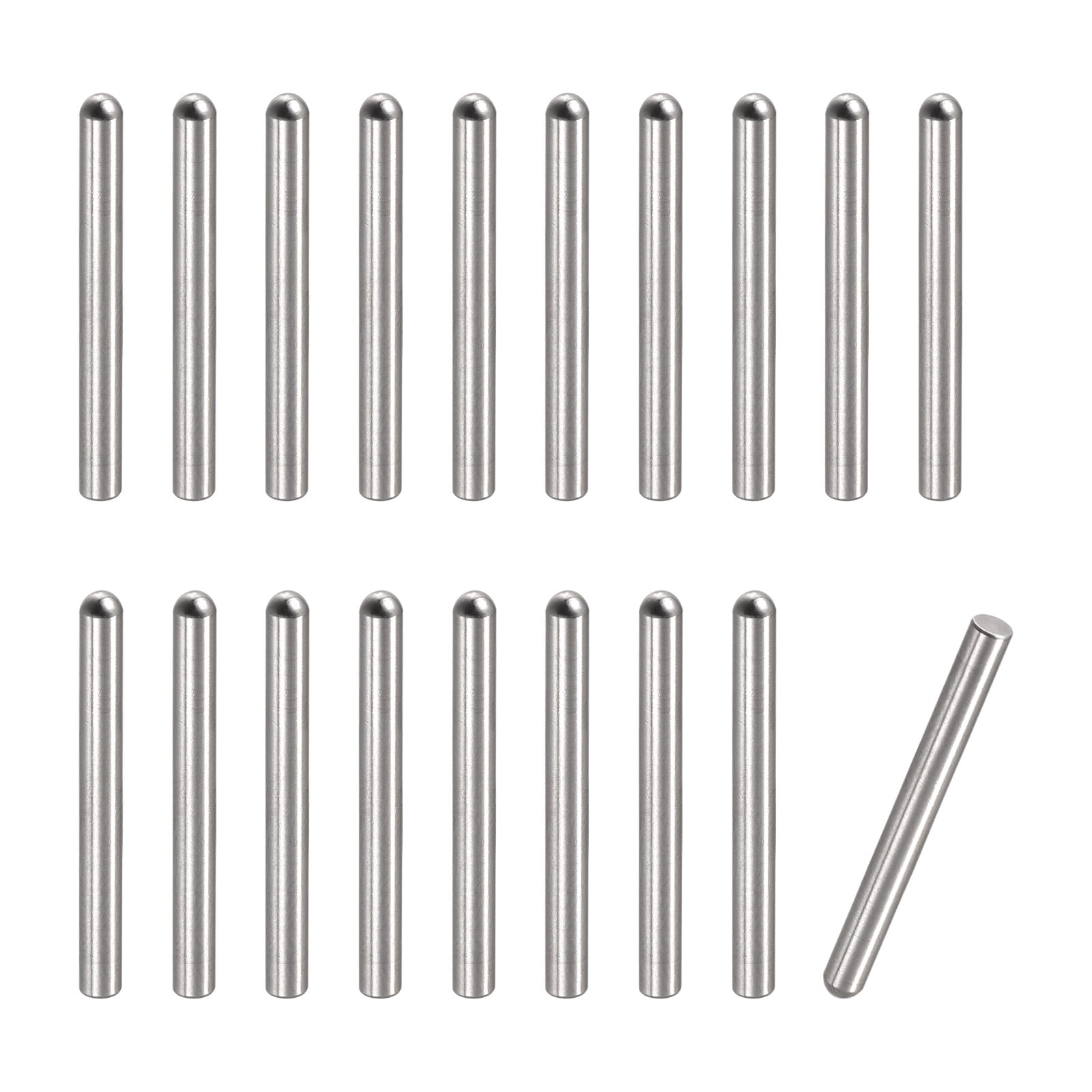2.5x25mm Dowel Pins, 20 Pack Round Head Flat Chamfered End Dowel Pin ...