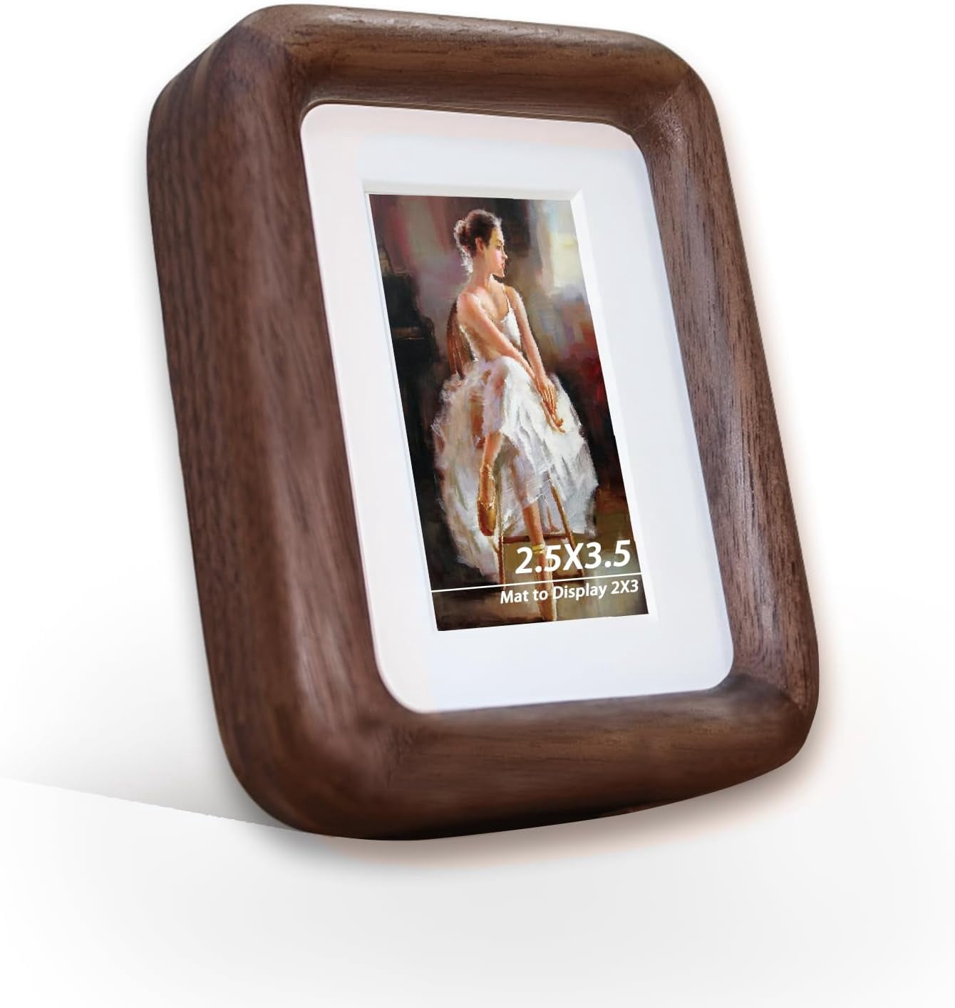 2.5x3.5 Natural Dark Walnut Solid Wood Picture Frames, Hand Make ...