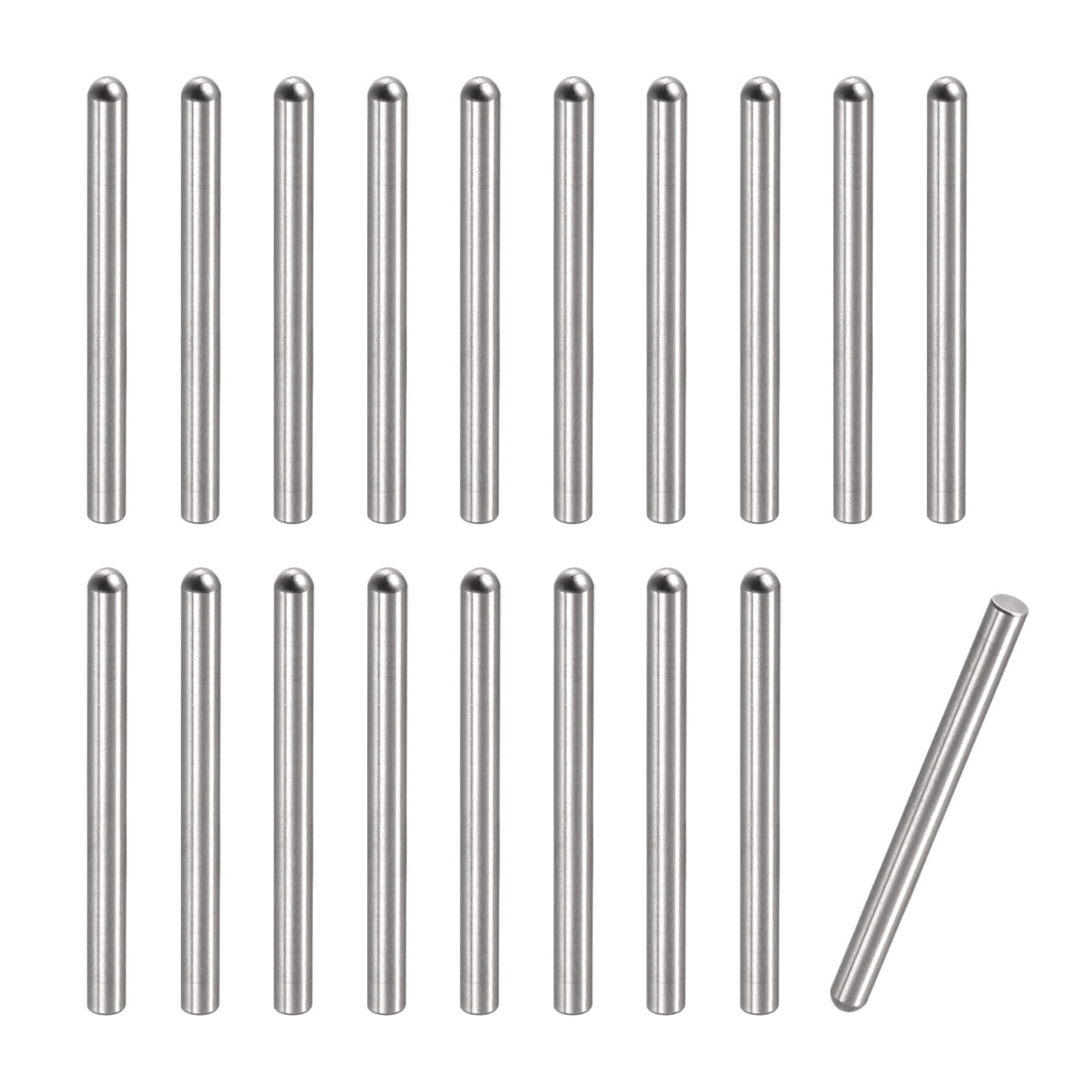 2.5x30mm Dowel Pins, 20 Pack Round Head Flat Chamfered End Dowel Pin ...