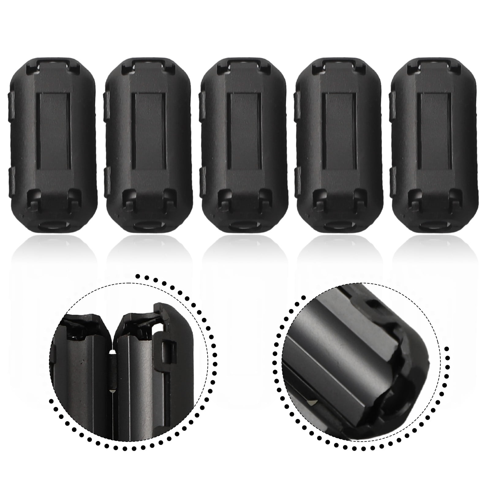 2/5xTDK 5mm Ferrite Core Noise Suppressor Filter Ring Cable Clip On ...