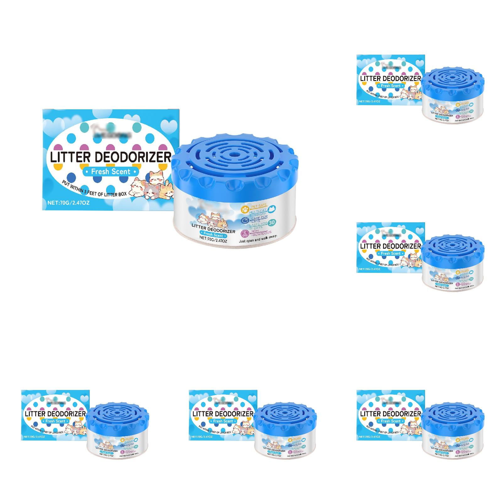 2.6*1.5'' Cat Litter Jar (Fresh Scent, Litter Box Gel Cat Poop Cat Jar ...