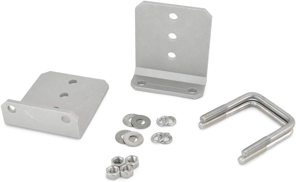 (2) 6" Aluminum L-Type Boat Trailer Bunk Bracket Kit with Stainless ...