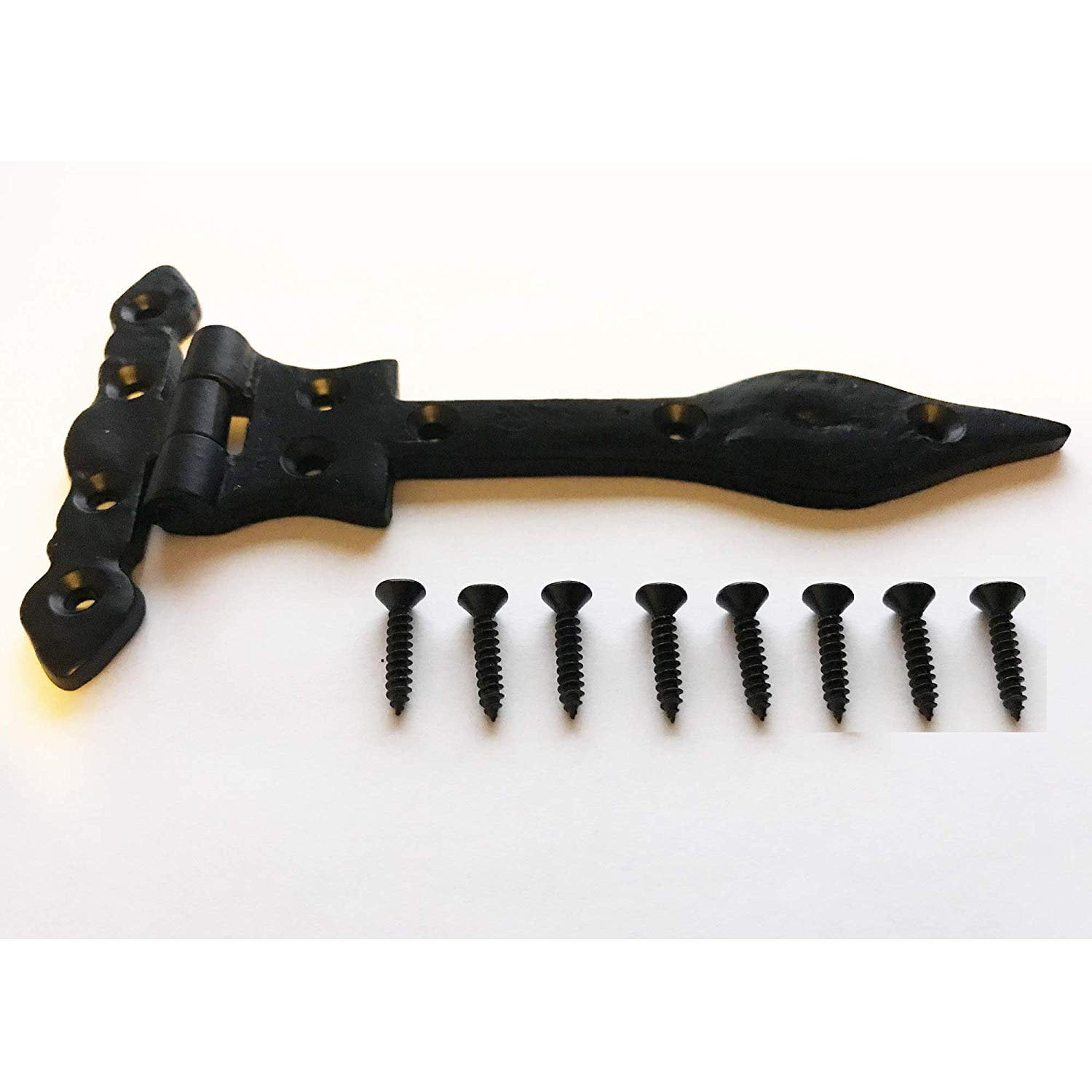 2 6" Arrow Strap Hinge - Black Iron Hinges - RVE-103-6 - Walmart.com