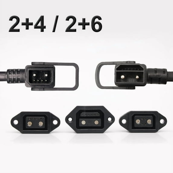 2+6 Battery Connector Wire Electric Vehicle Lithium Battery 2+4 Charging Port Plug Socket High ...