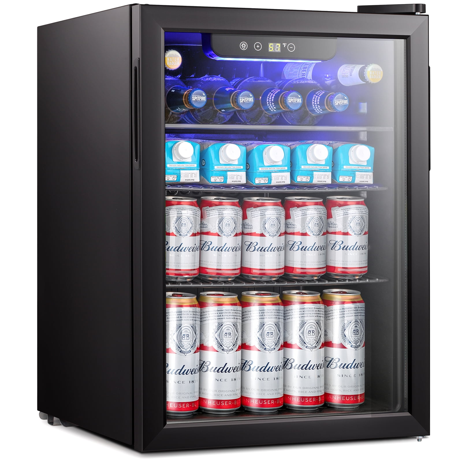 WAA 2.6 Cu.ft Beverage Refrigerator Cooler,100 Can Mini Fridge with ...