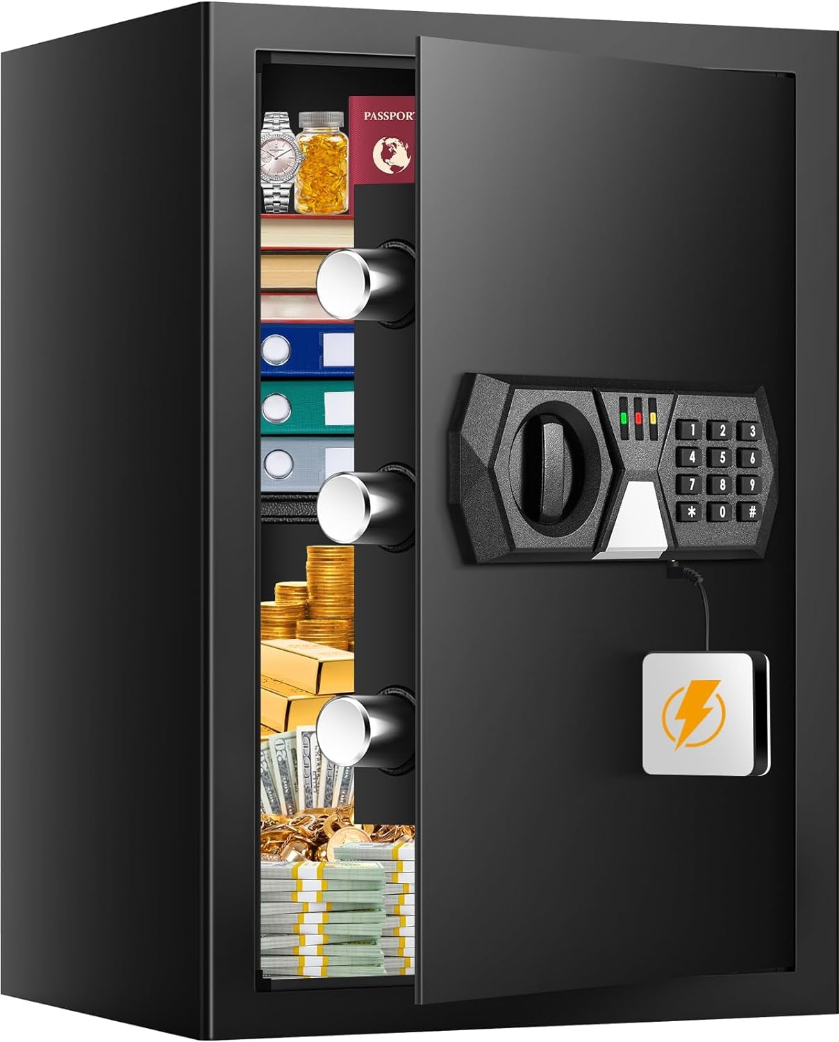 2.6 Cuft Large Fireproof Home Safe Box with Fire proof Document Bag ...