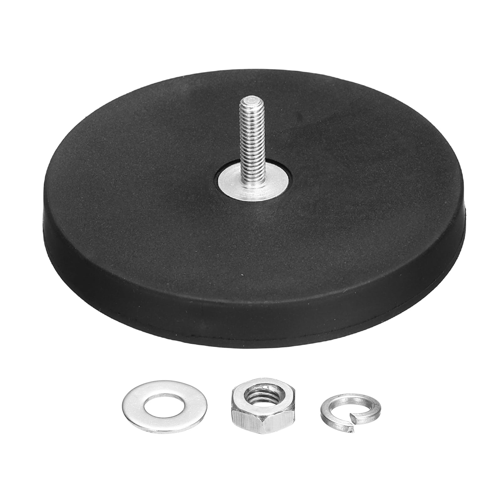 2.6" Dia Rubber Coated Magnets, 44LBS Magnet Base with M4 Male Threaded ...