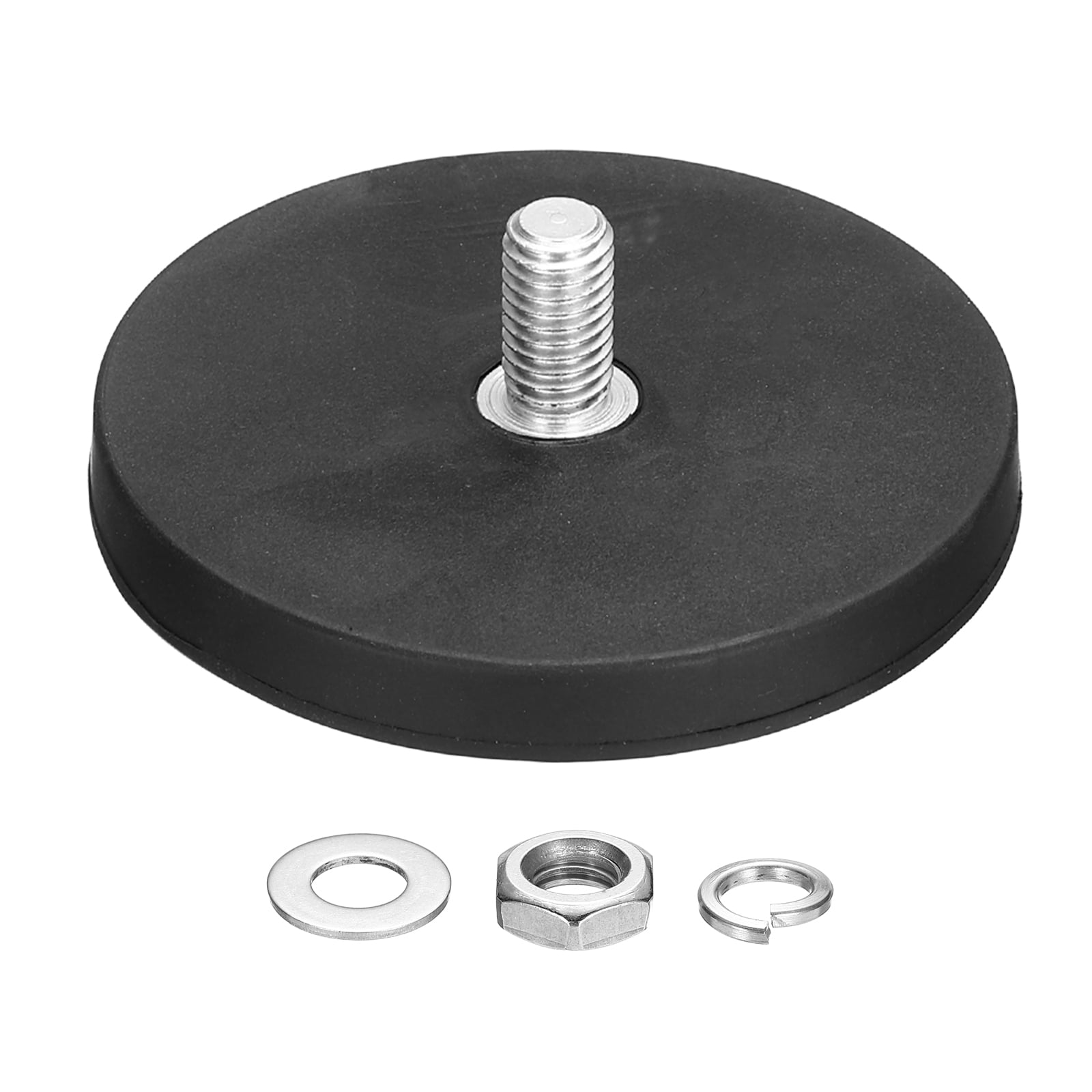 2.6" Dia Rubber Coated Magnets, 44LBS Magnet Base with M8 Male Threaded ...