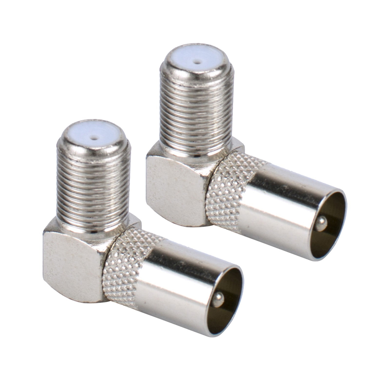 2 6 ×F Female To 9.5TV Male RF TV Antenna Cable Right Angle Connector ...