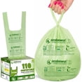 2.6 Gallon 100% Compostable Bags Handle Tie (110 Bags) Small Disposable ...