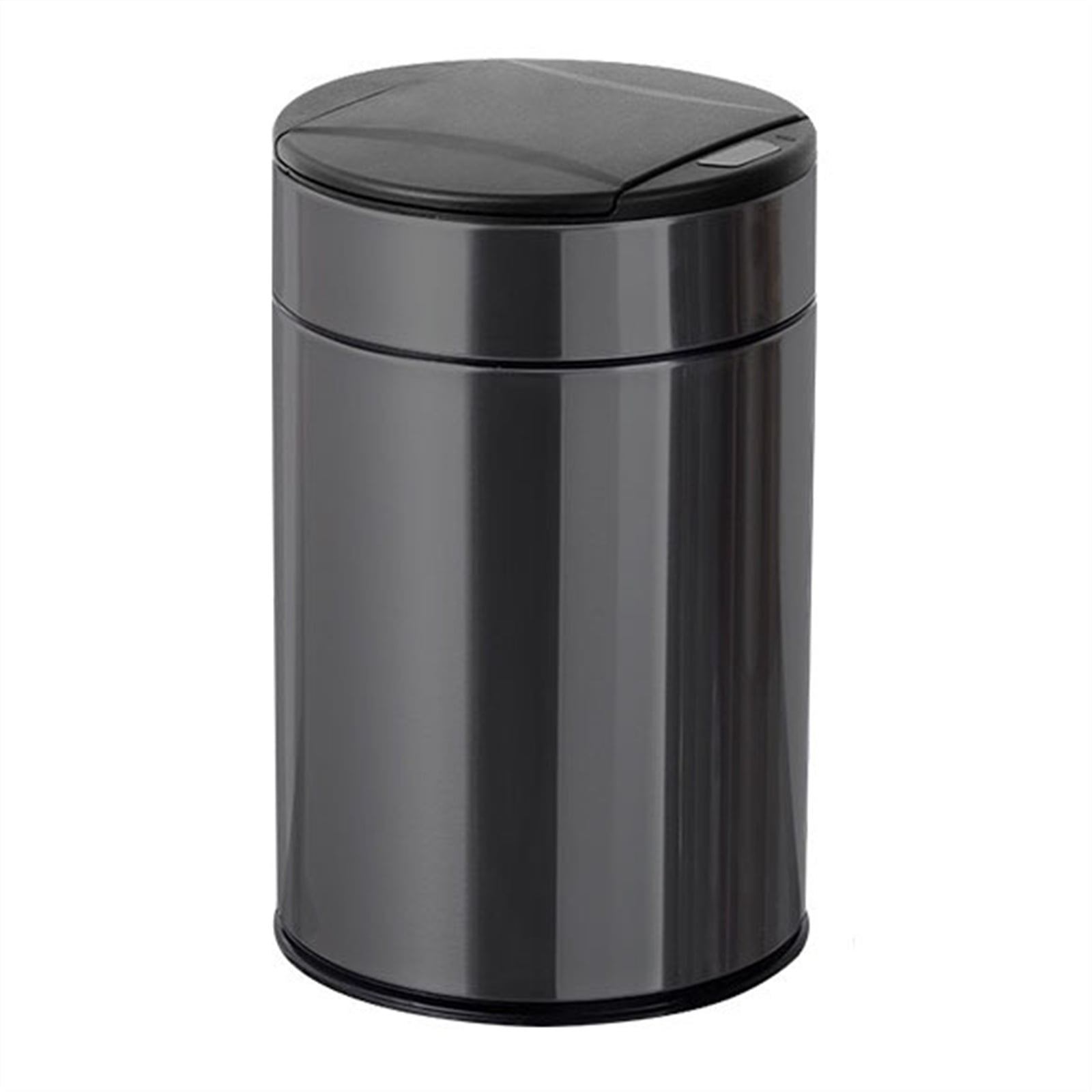2.6 Gallon Automatic Touchless Trash Can, Round Stainless Steel Trash ...