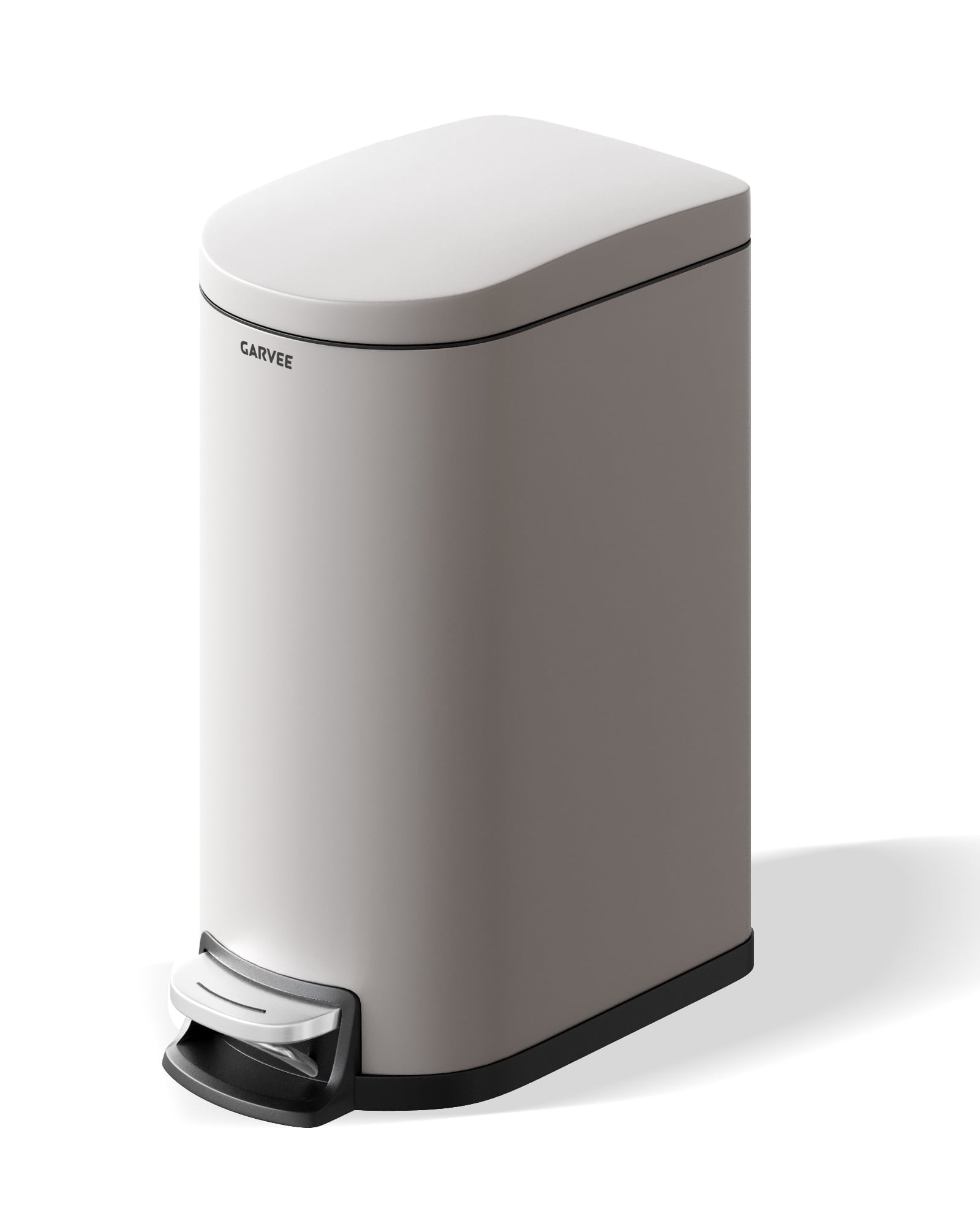 2.6 Gallon Bathroom Trash Can with Lid, Slim Step Pedal Garbage Bin ...