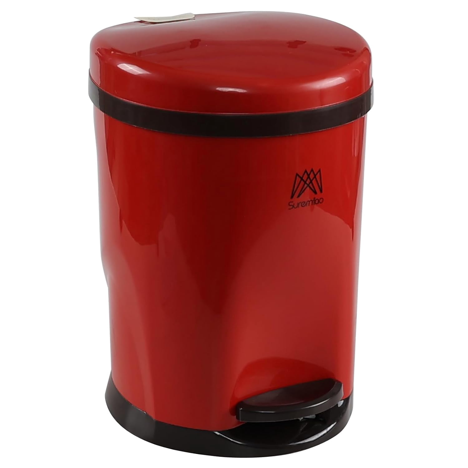 2.6 Gallon Round Plastic Garbage Bin with Step Foot Pedal, Small Step ...